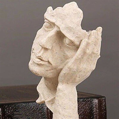 Exquisite Thinkers Statue Not Listening Abstract Mask Arts
