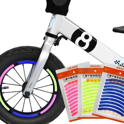 2/4PCS Two Styles Bike Reflective Stickers Wheel Decals