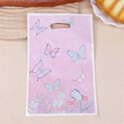 10PCS Butterfly Party Goodie Bags Pink Butterfly Candy Gift