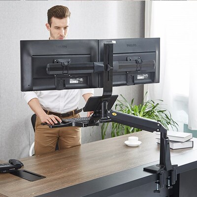 NB FC24-2A Gas Spring 19-24 inch Dual Screen Desktop Monitor