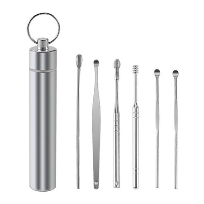 6Pcs/set Ear Wax Pickers Stainless Steel Ear Picks Wax Remov