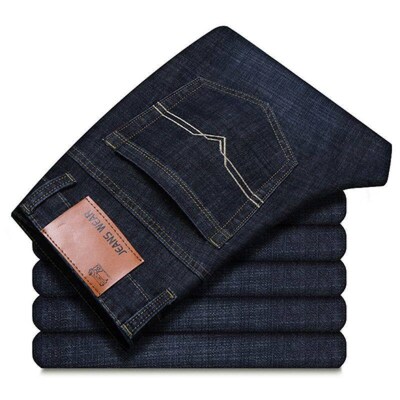 Summer Thin Stetch Mens Jeans Mens Straight-Leg Loose Casu
