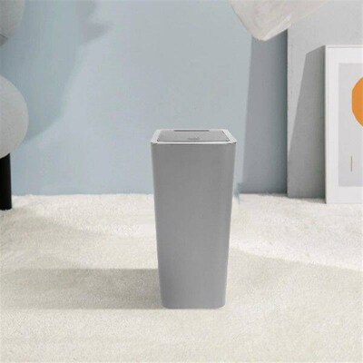 Garbage Can Push Top Trash Plastic with Lid Bedroom Small