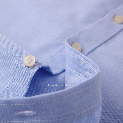 Mens Oxford Short Sleeve Square Collar Soild Plaid Striped