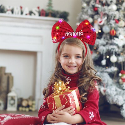 Christmas headband led light emitting headband party圣诞发箍