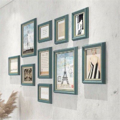 Retro Nostalgic Style Photo Frame Wall Picture Home Hotel