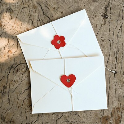 Premium Flower Love Binding Envelope Bag Storing Postcards