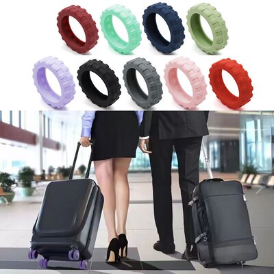 Mute Silicone Luggage Suitcase Wheel Protective Cover Trolle