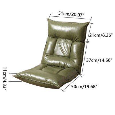 Foldable Floor Chair with Back Support 42 Adjustable Positio