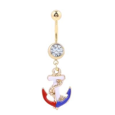 1PC Stainless Steel Crystal Belly Button Ring Dangle Fashion