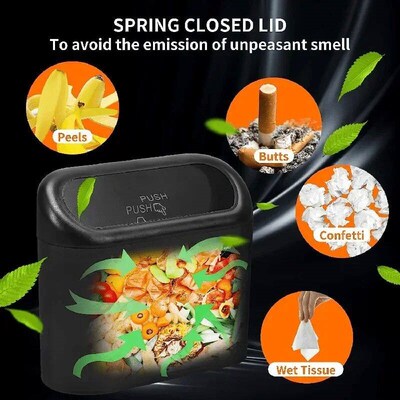 Car Trash Can (with Lid) Contains 60 (300) Garbage Bags, Sma