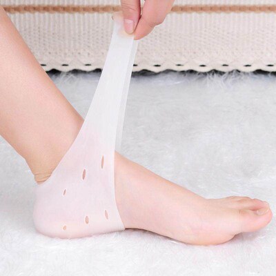 Silicone Heel Protector Sleeve for Moisturizing and Preventi