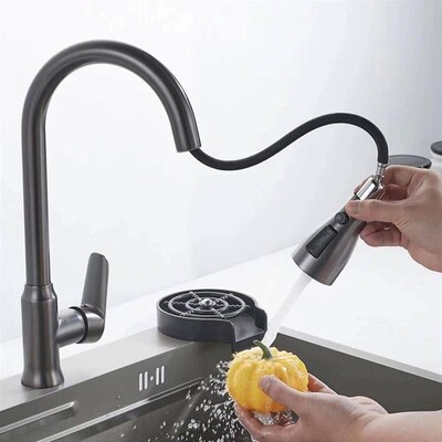 Kitchen Faucet Single Hole Pull-Out Spout Kitchen Sink Mixer