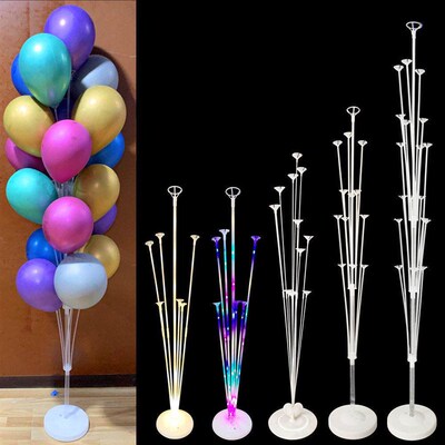 1/2Set Happy Birthday Balloons Air Balls Stand Stick Baloon