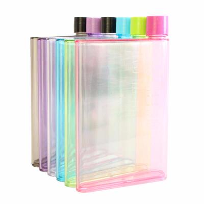 A5 A6 Paper Cup Botlte Flat Water Bottle Bpa Free Clear Book