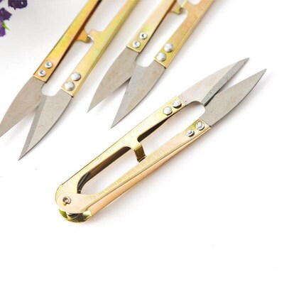 Cross-stitch Scissors U-shaped Scissors Yellow Thread Snips
