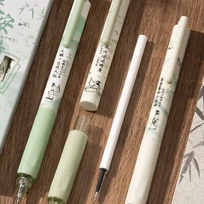 Chinese Style Correct Holding Pen Posture Gel Pen 0.5mm Blac