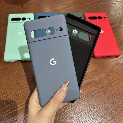 For Google Pixel 6 7 8 Pro Case Soild Color Plain Silione So