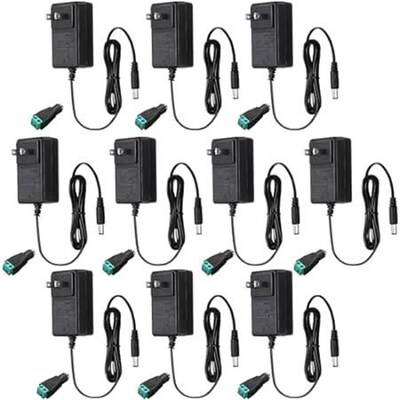Copkim 10 Pieces 12V Power Supply 12V DC Power Supply 2A