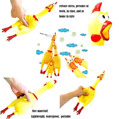 Funny Design Non-Toxic Screaming Rubber Chicken Squeeze Toys
