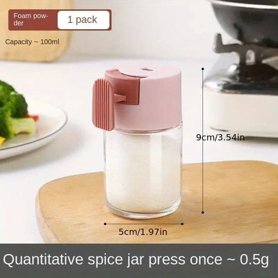 1pc  Quantitative Control Salt Bottle, Press-type Seasoning