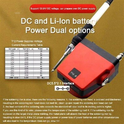 T12-A Plus Cordless Soldering Station Solder Iron For