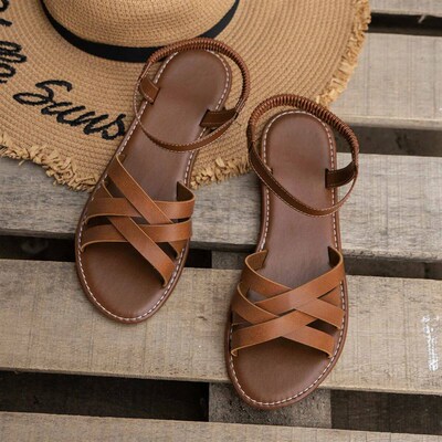 Shoes for Women 2025 Summer New Women Flat Sandals Bottom