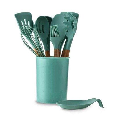 Silicone Turner Soup Spoon Spatula Brush Scraper Pasta