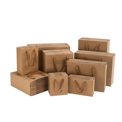 Kraft paper bags custom laptop bag red wine honey tea gift