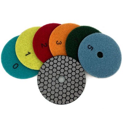 Hot 6 Pcs 100 Mm Dry Polishing Pad 4 Inch Sharp Type Diamond
