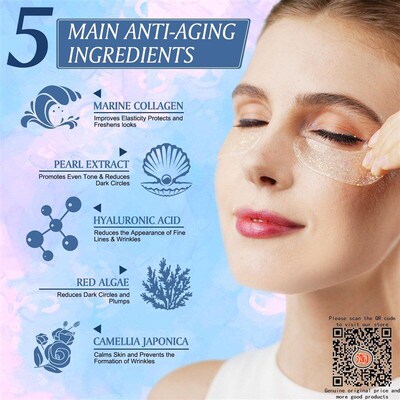 Under Eye Patches Pearl Eye Mask with Natural Marine Collage