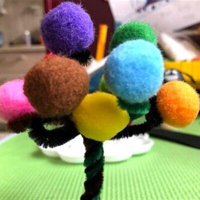 200Pcs/Pack Mixed Size Pompoms Soft Pom Poms Fur Balls DIY H