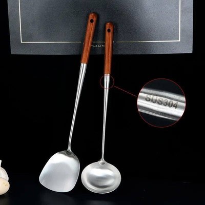 Kitchen Utensils Wok Spatula Iron and Ladle Tool Set  for St