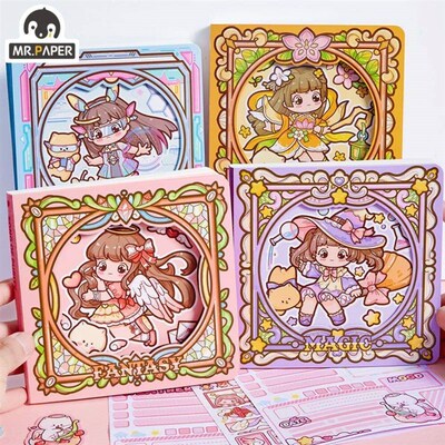 Mr. Paper 4 Style Cartoon Character Kawaii Notebook Handbook