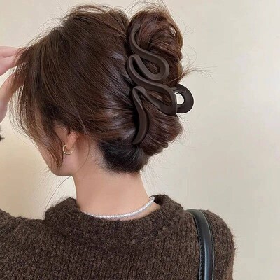13cm Acrylic Hair Clips For Women Hairpin Matte Wave Hair Cl