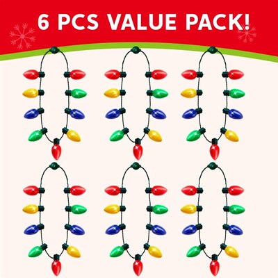 9 Bulb LED Light Up Necklace Colorful Flashing Bubble Glow L