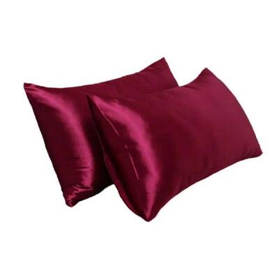 Satin Pillowcase For Hair Skin Solid Color Imitation Silk