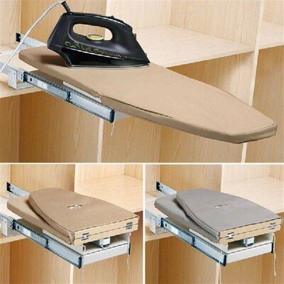 Folding Ironing Board Household Spin Push Pull Iron Rack