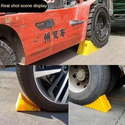 Portable Wheel Chock with Handles Vehicle Truck Tire Stop Bl