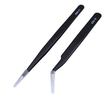 2pcs/lot Anti-static Precision Tweezers Set Pinzas Pincet St