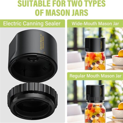 Electric Mason Jar Vacuum Sealer Kitchen Cooking