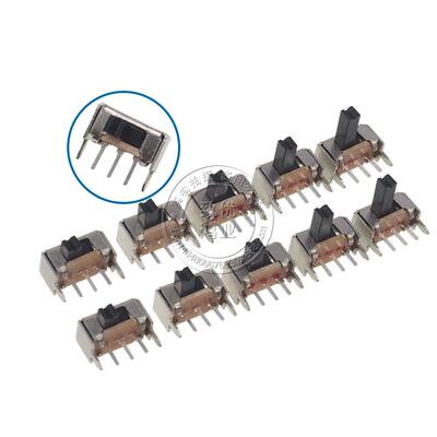 SK12D07 两档拨动开关 1P2T 侧拨 SK12D07VG 2/3/4/5/6 侧面 开关