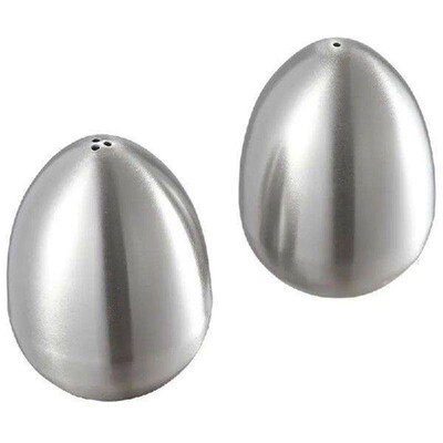 1 Pcs Durable Stainless Steel Egg-Shaped Salt Pepper Shaker