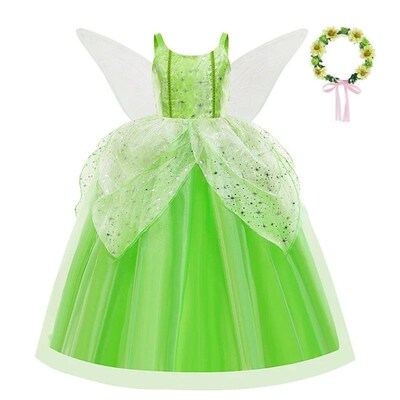 Halloween Tinkerbell Costume for Girls Flower Fairy