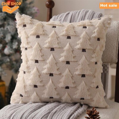 Christmas Pillow Covers 18x18in ,Xmas Decorations Soft Plush