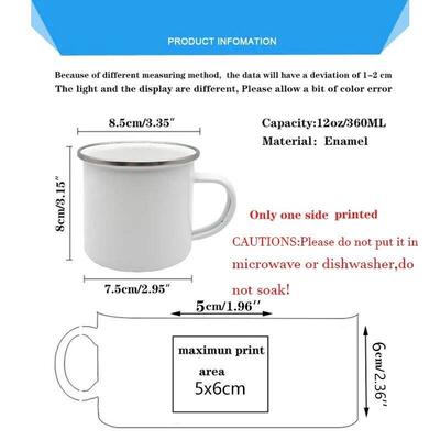 Personalized Custom Name Enamel Mug Creative Retro Coffee Wa