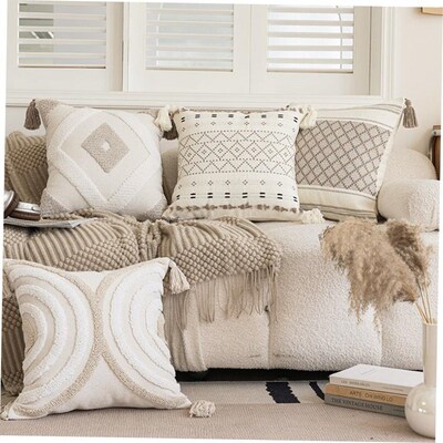 波西米亚北欧ins簇绒抱枕Bohemian tufted pillow sofa, cushion