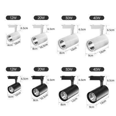 One Set Led Track Light 220v COB Ceiling Spot Light Wall Lam