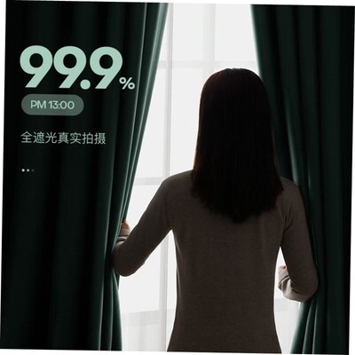 window screen Hollow Star Faux Linen Blackout Curtains