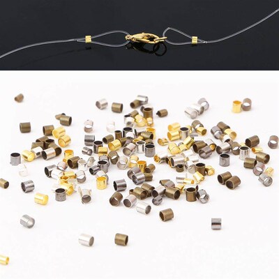 New Fashion 1.5MM 2MM 500Pcs Crimp & End Beads Crimps End Be